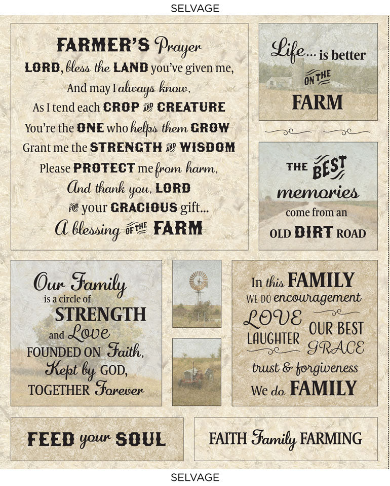 Farmer's Prayer Fabric Panel – Treasures Three