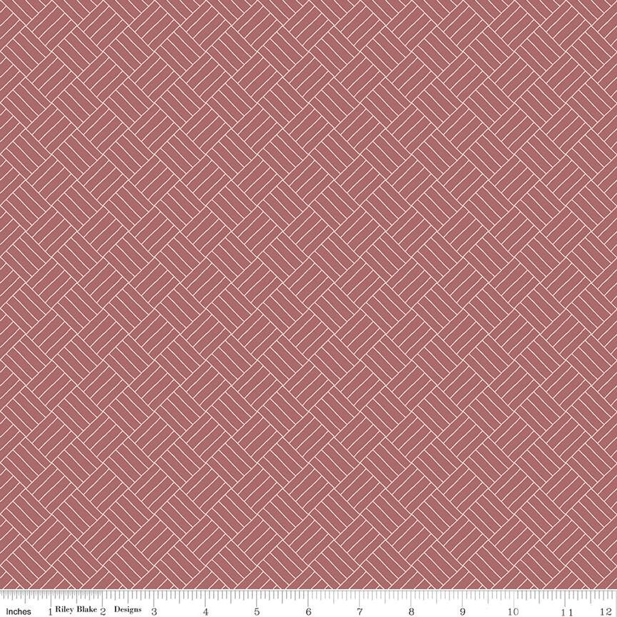 Wildwood Wander Crosshatch Rose Fabric * – Treasures Three