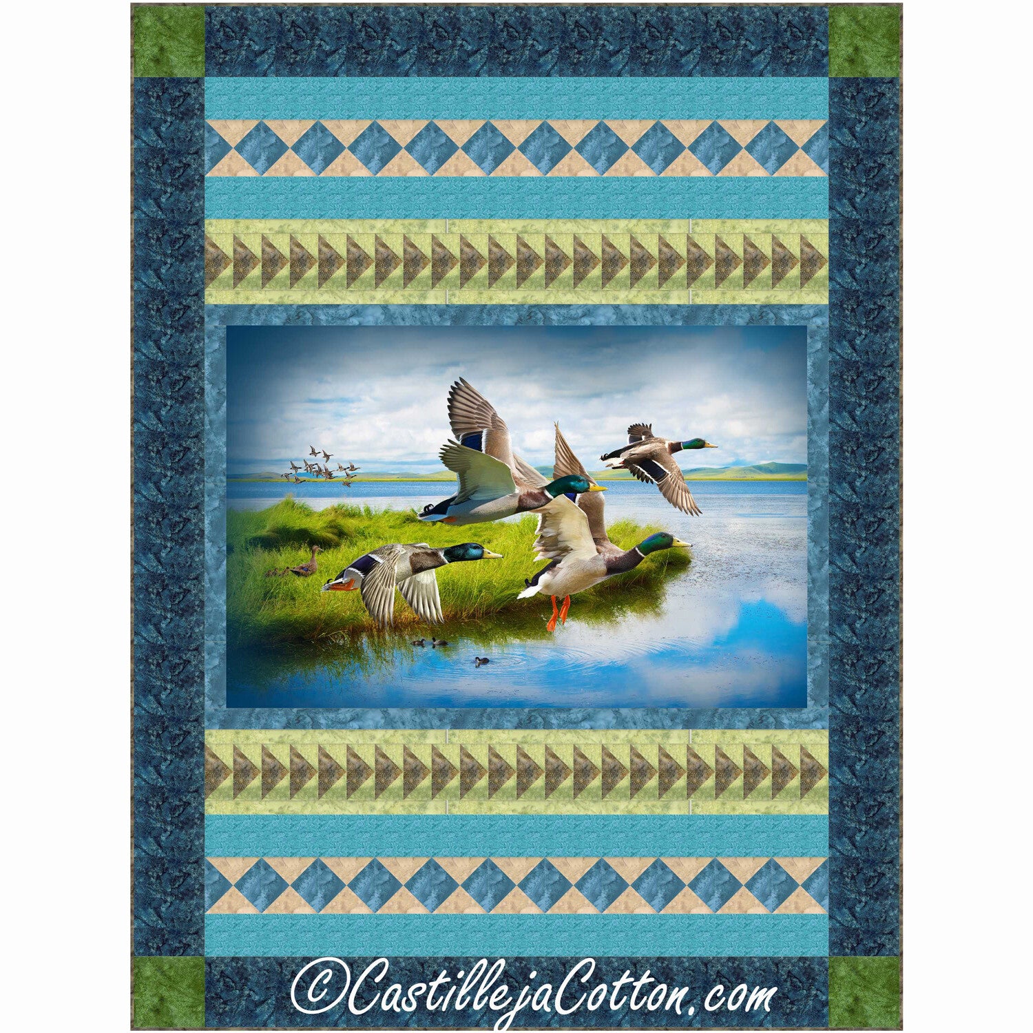 Duck Migration PDF Quilt Pattern by Castilleja Cotton – Treasures Three